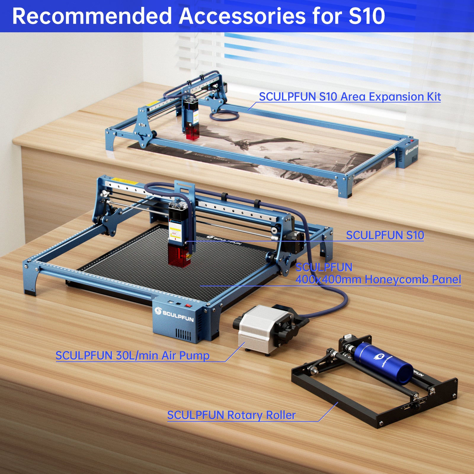 SCULPFUN S10 10W Laser-Graviermaschine EU Stecker – SCULPFUN Deutschland
